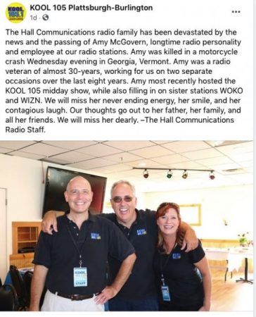 Vermont Radio Announcer Dies In Motorcycle Crash