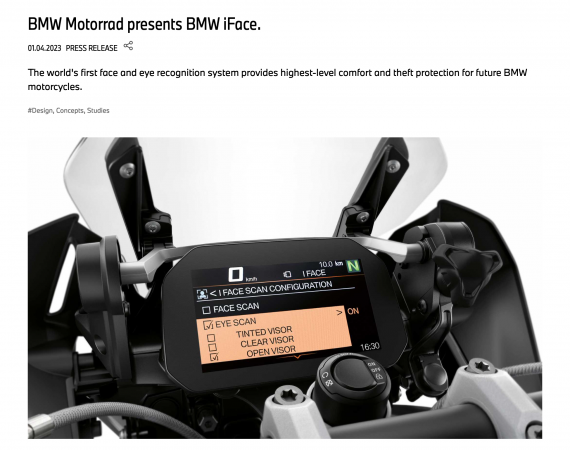 Clever "iFace" April Fools' Day Joke By BMW Doesn't Fool Many