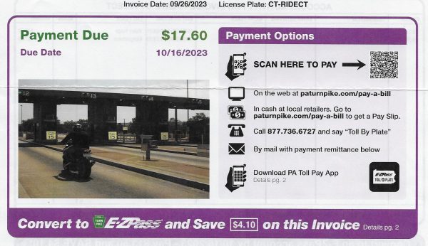 Be On The Lookout For A Rider With Fake "RIDE-CT" Plate